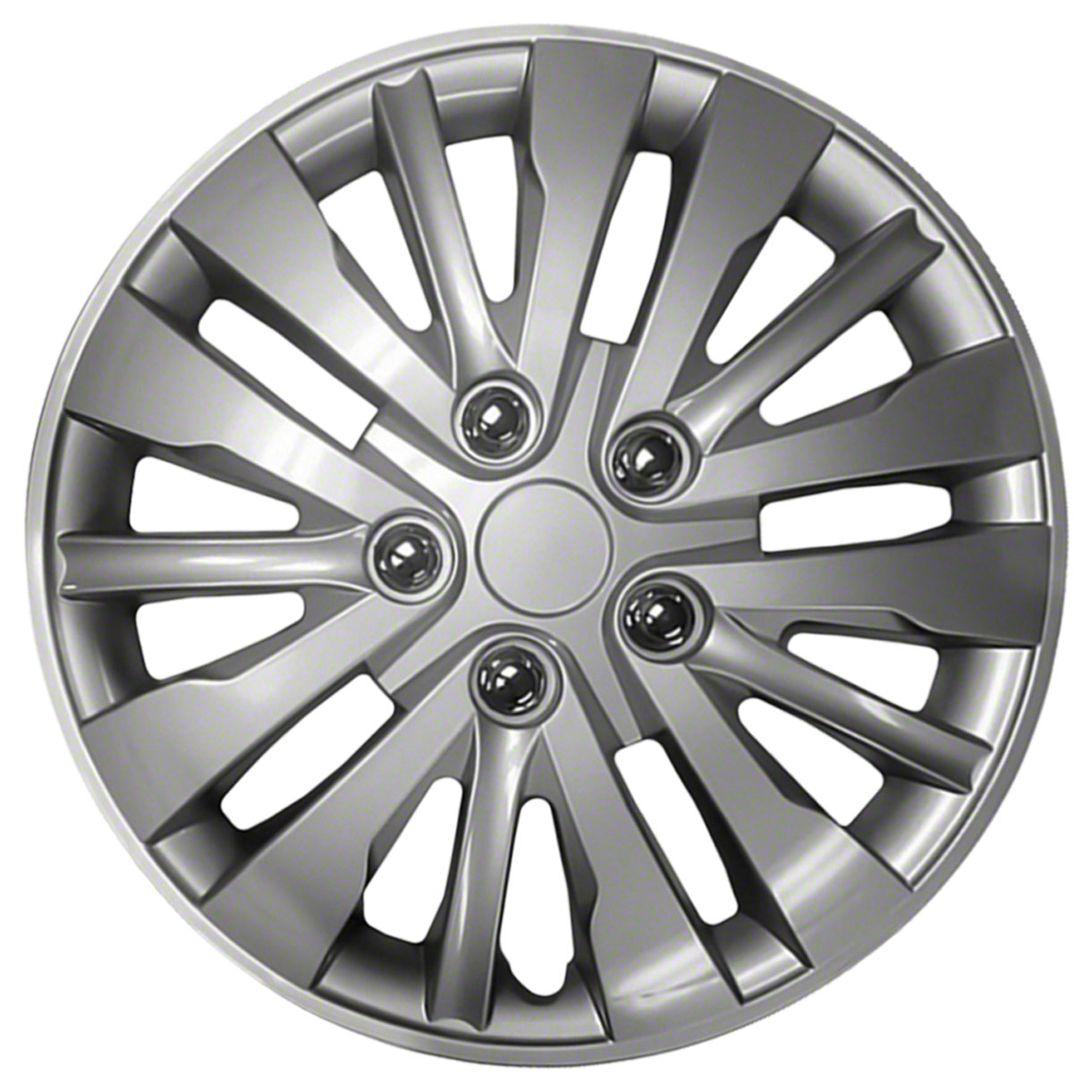 Silver 15in Wheel Cover Hubcaps for Steel Wheels '15 Spoke' Style [4pc ...